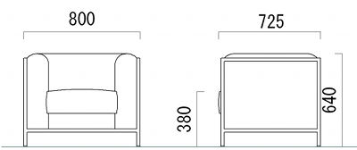 FLYMEe Noir 1P SOFA / フライミーノワール 1人掛けソファ f1824 - インテリア・家具通販【FLYMEe】